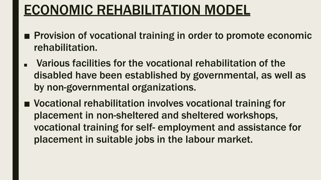 models of rehabilitation - community based rehabilitation | PPTX ...