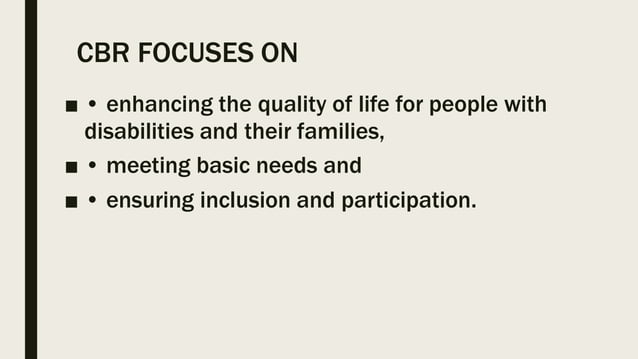 models of rehabilitation - community based rehabilitation | PPTX ...