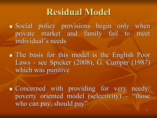 Various Models of Social Policy in social work.pptx