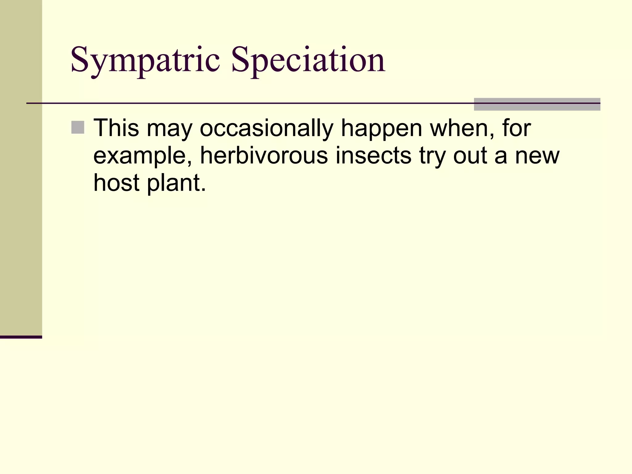 Models Of Speciation | PPT