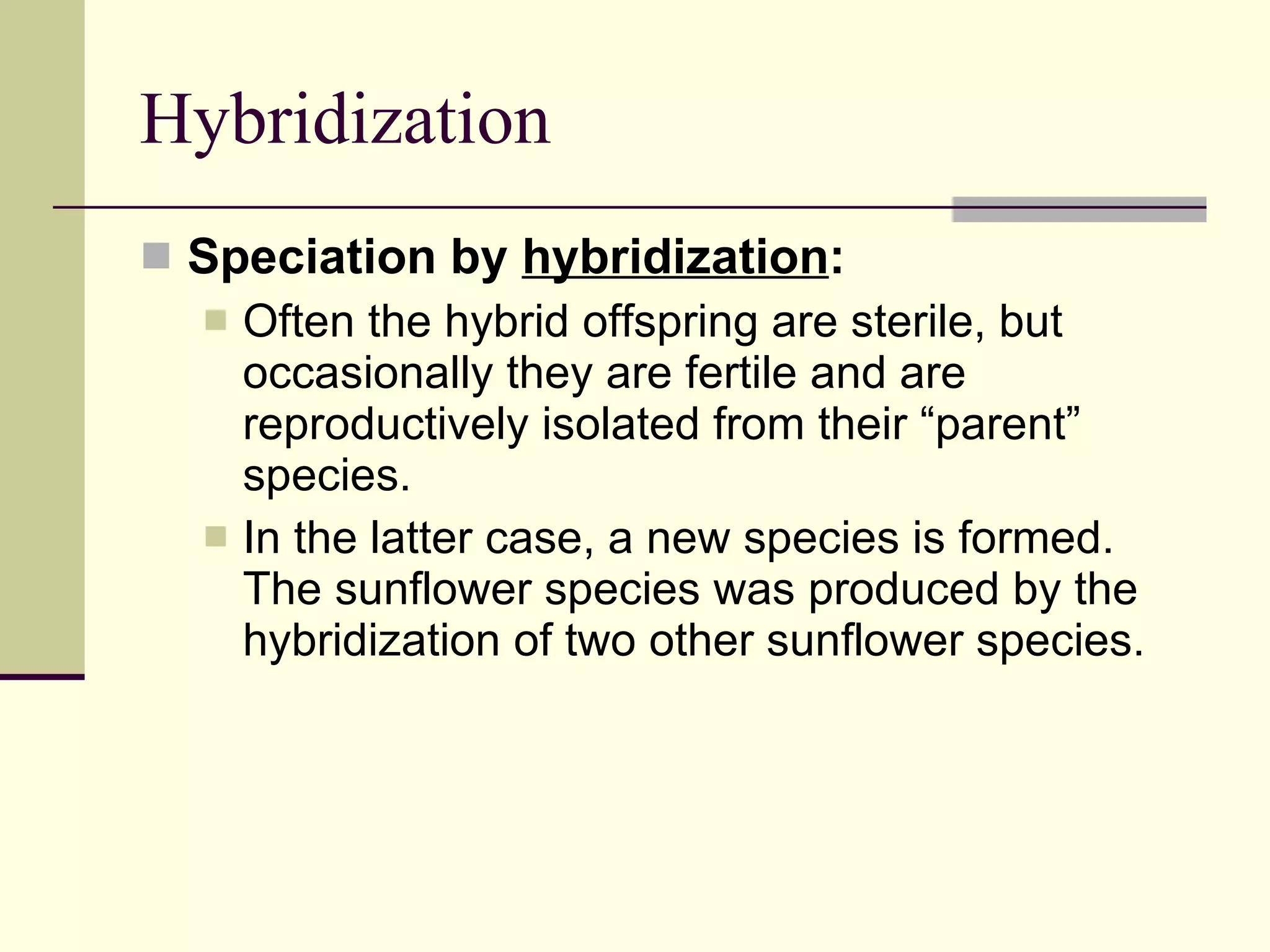 Models Of Speciation | PPT