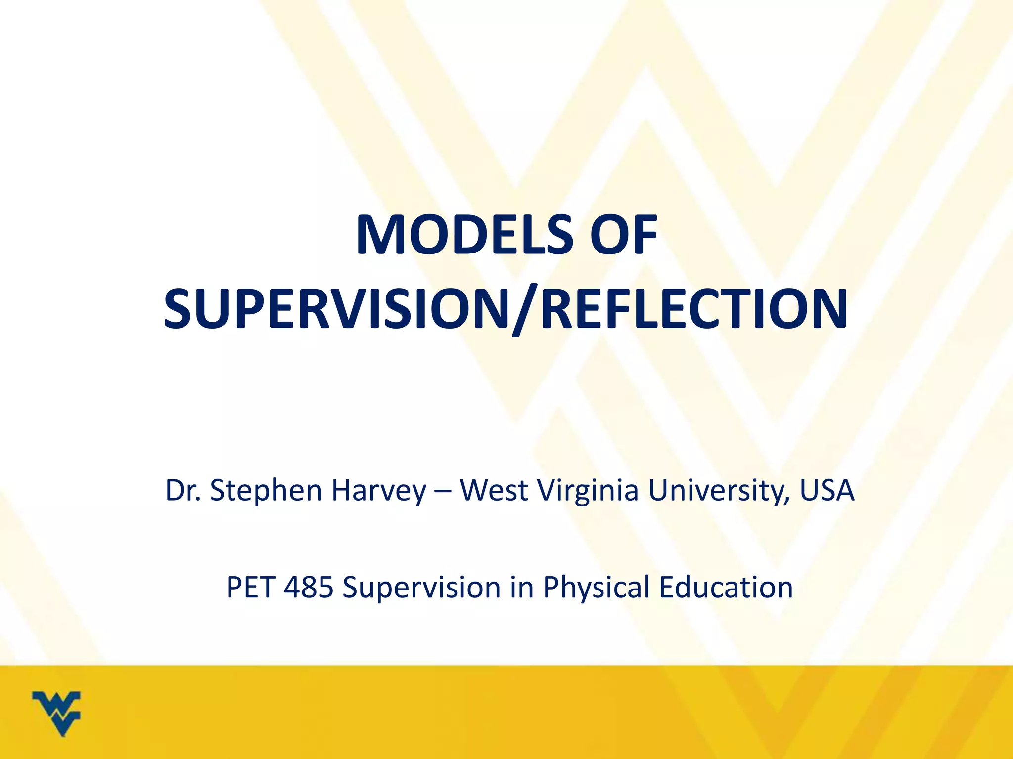 Models of supervision reflection | PPTX