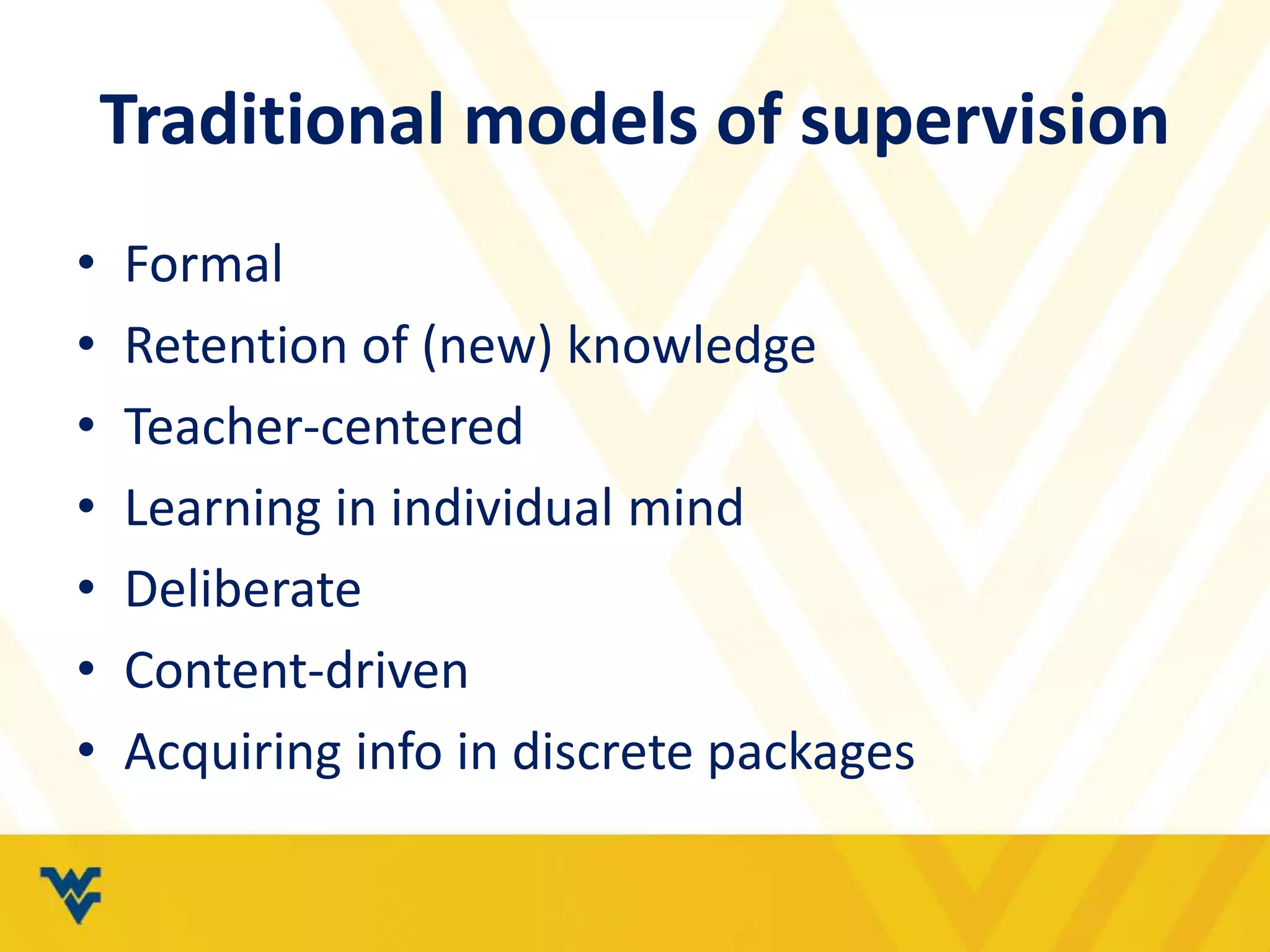 Models of supervision reflection | PPTX