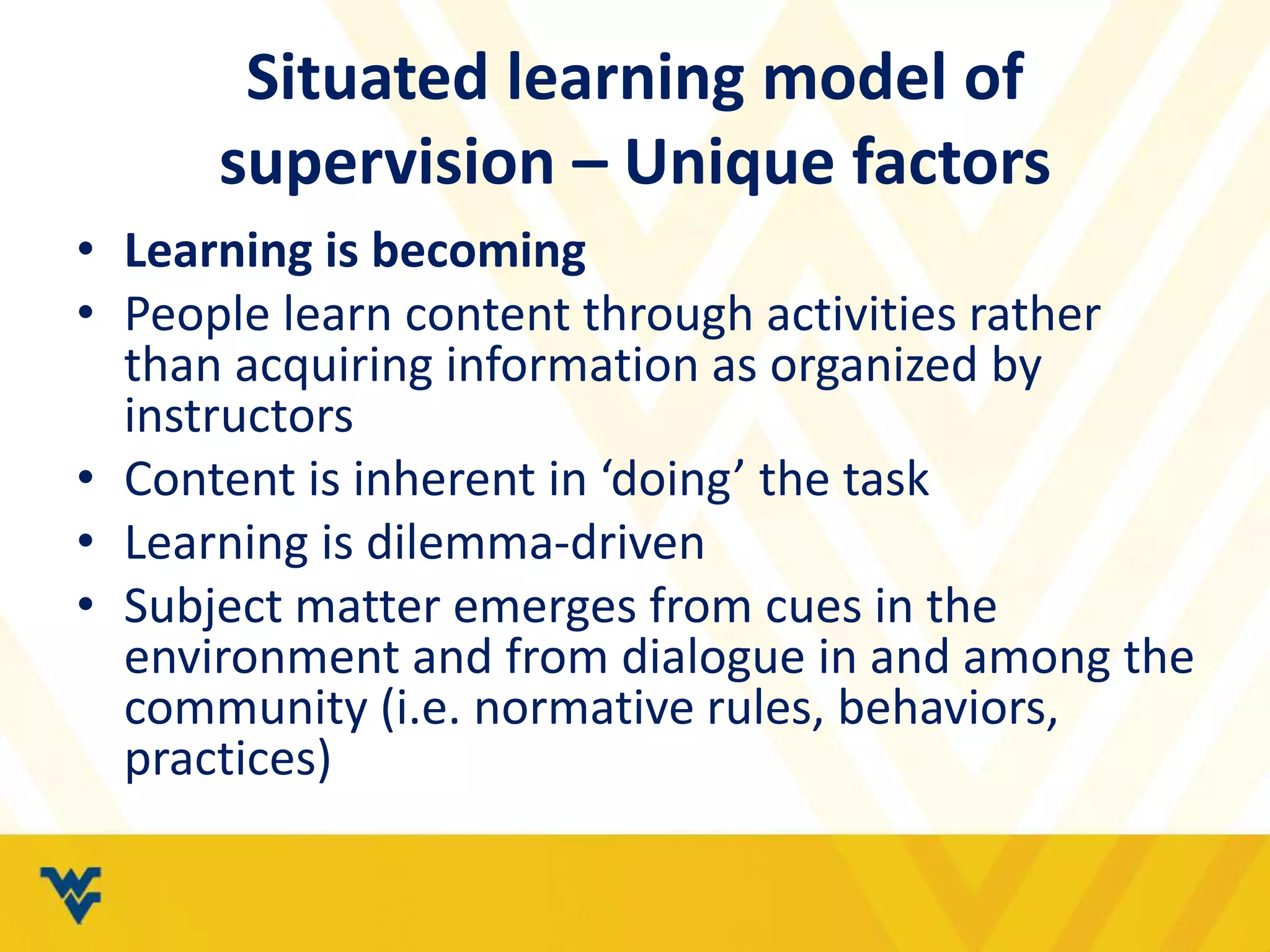 Models of supervision reflection | PPTX