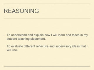 Models of supervision:reflection | PPT