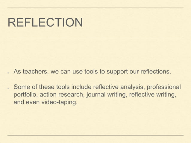 Models of supervision:reflection | PPT