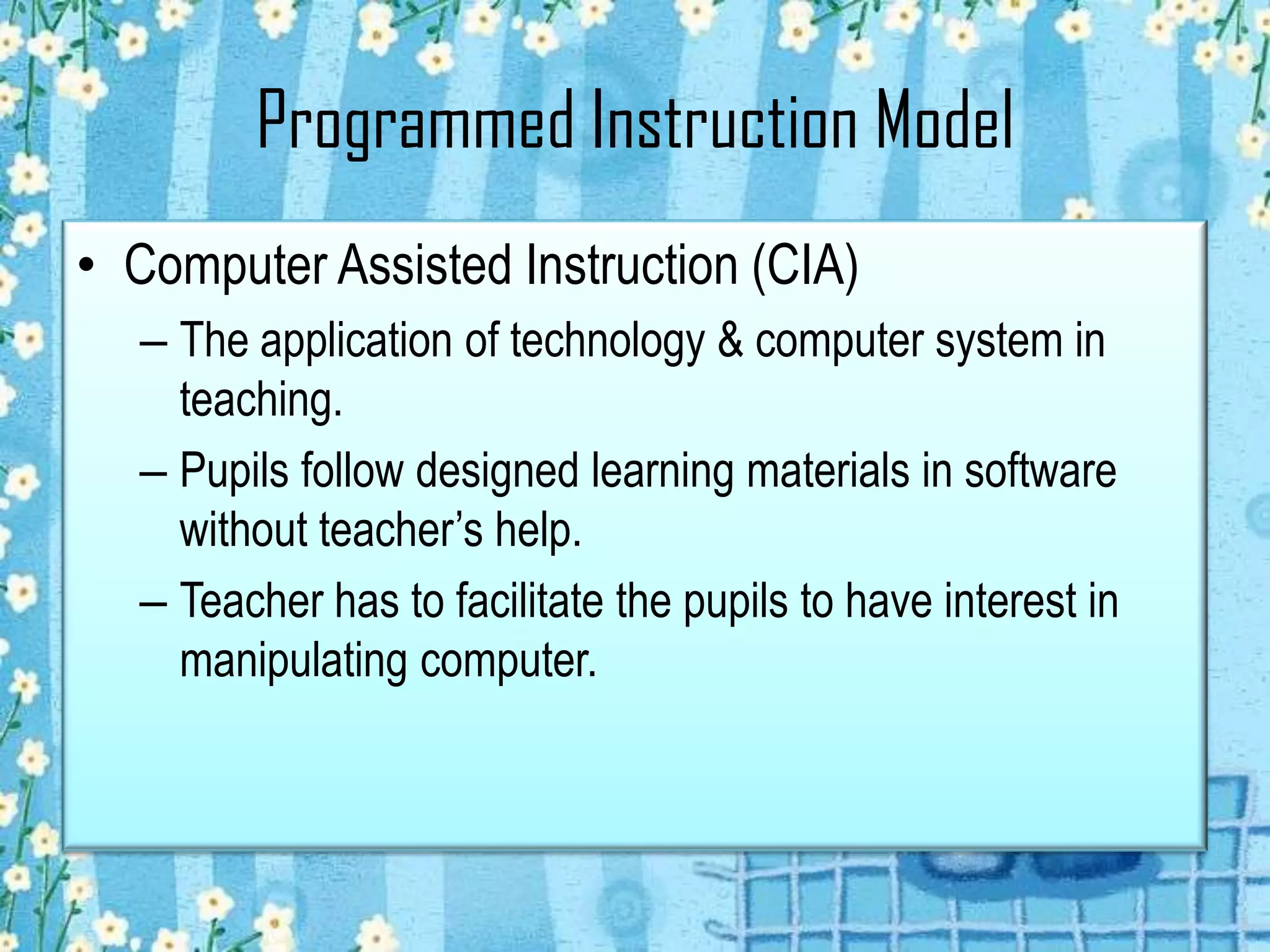 Models of teaching | PPTX