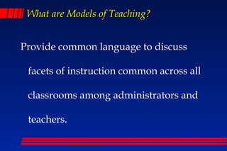 Models of teaching | PPT