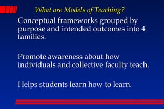 Models of teaching | PPT