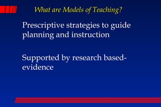 Models of teaching | PPT
