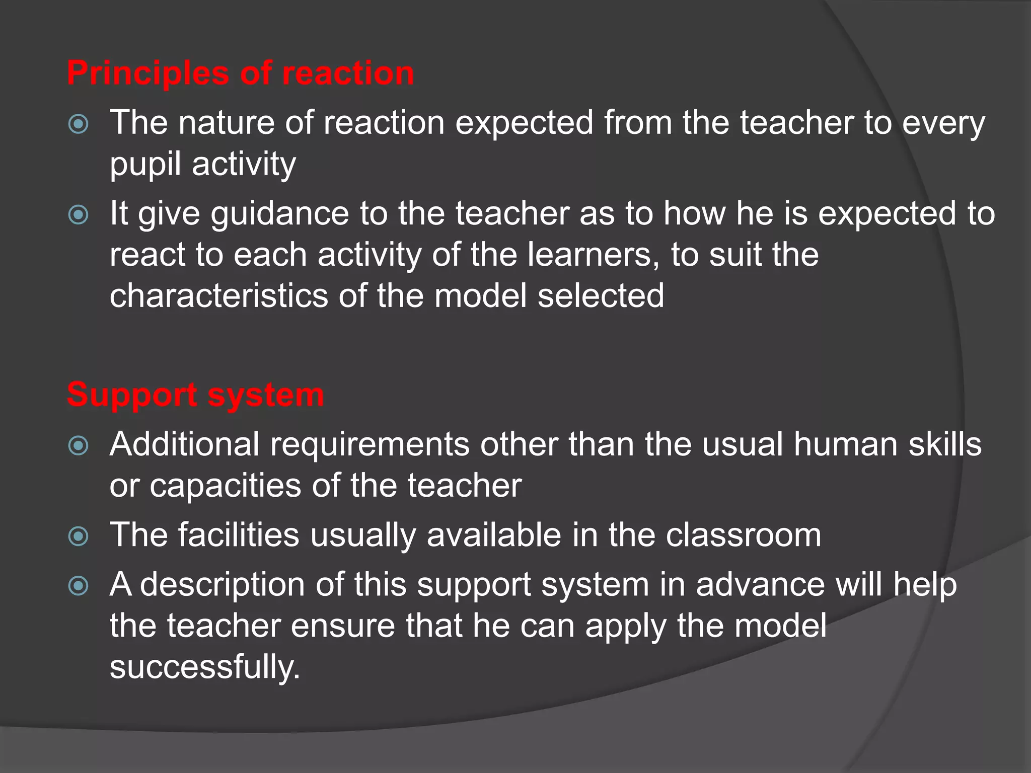 Models of teaching | PPTX