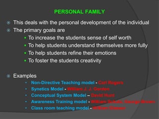Models of teaching | PPTX