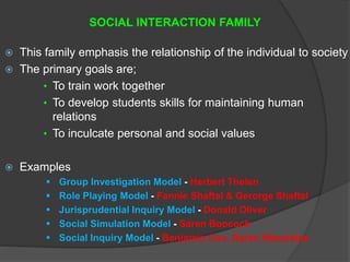 Models of teaching | PPTX