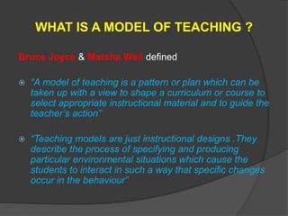 Models of teaching | PPTX