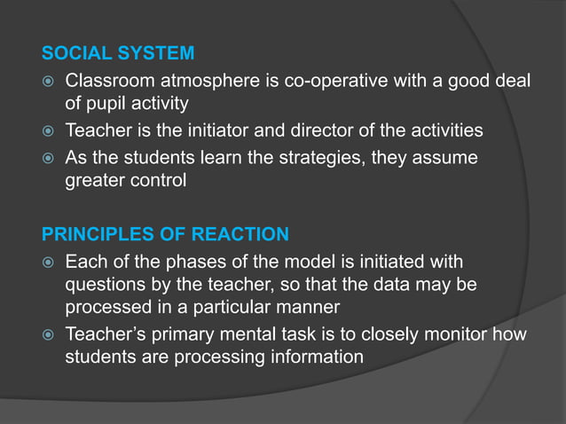 Models of teaching | PPTX