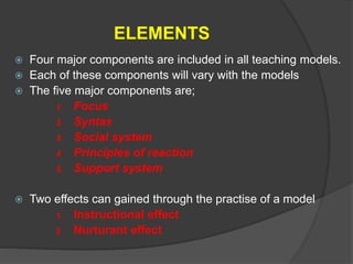 Models of teaching | PPTX