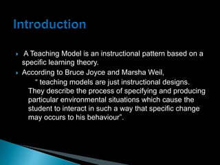 Models of teaching | PPTX | Educational Assessment | Education