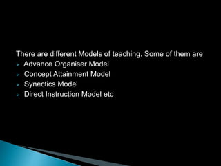 Models of teaching | PPTX | Educational Assessment | Education