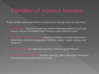 Models of teaching | PPT