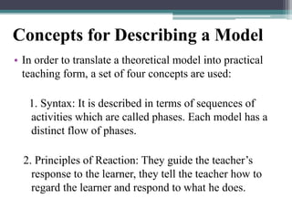Models of teaching | PPTX