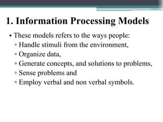Models of teaching | PPTX