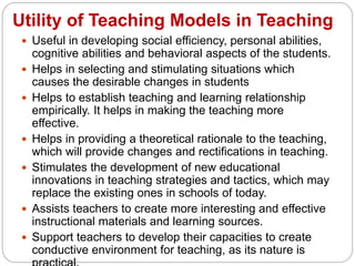 Models of teaching | PPTX