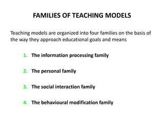 Modelsofteaching | PPTX