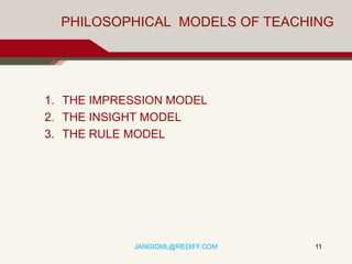 Models of teaching jangid ml | PPTX | Workshops and Classes | Hobbies ...
