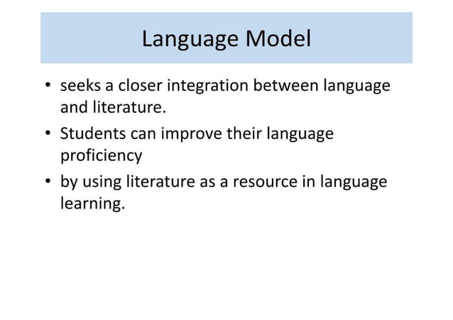 MODELS OF TEACHING LITERATURE IN ENGLISH | PDF