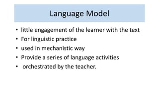 MODELS OF TEACHING LITERATURE IN ENGLISH | PDF