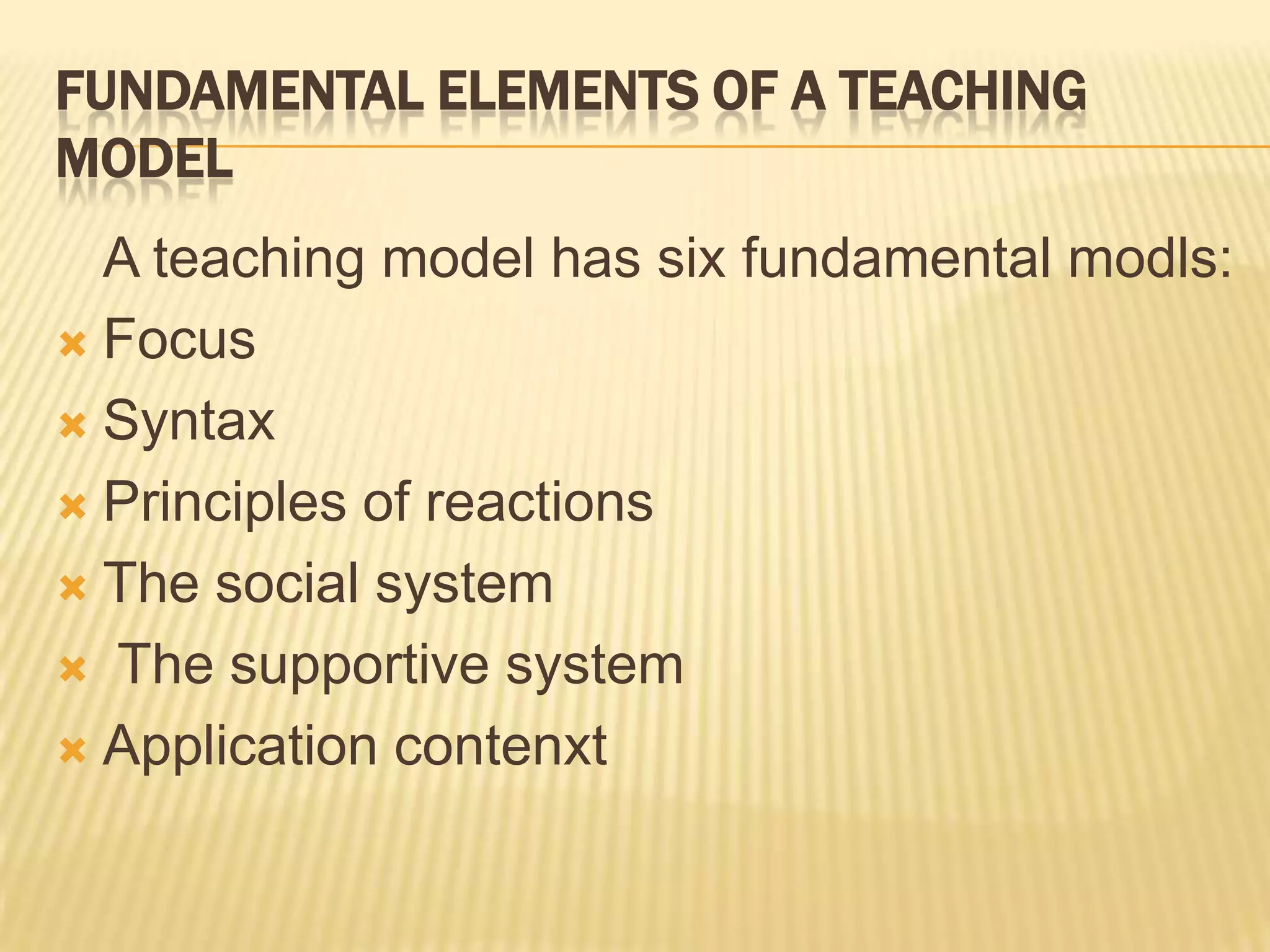 Models of teaching ppt | PPTX
