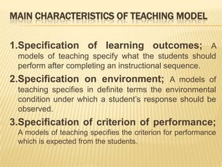 Models of teaching ppt | PPTX