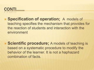 Models of teaching ppt | PPTX