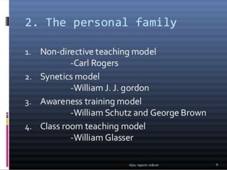 Models of teaching ppt | PPT