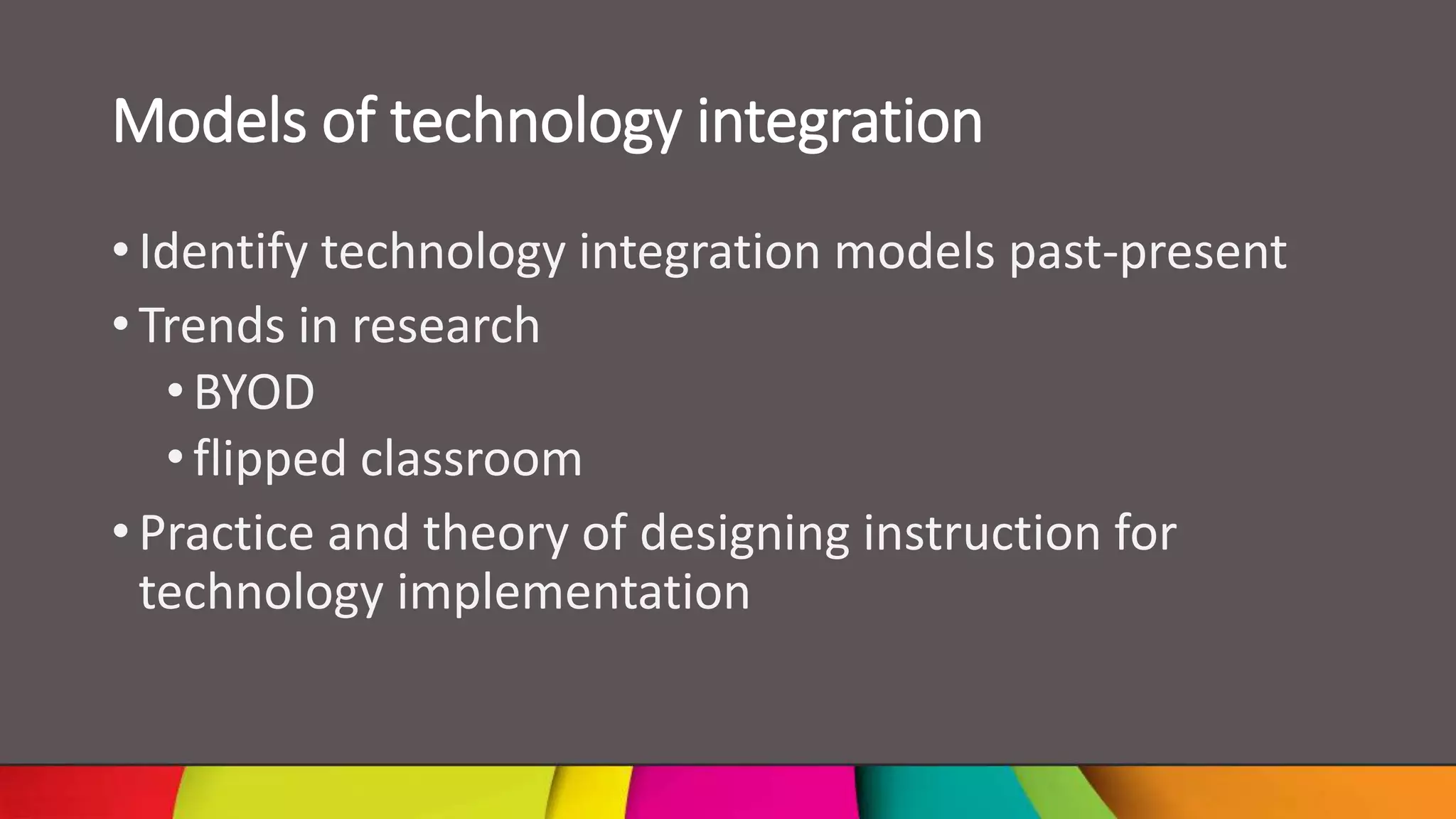 Models of technology integration | PPTX