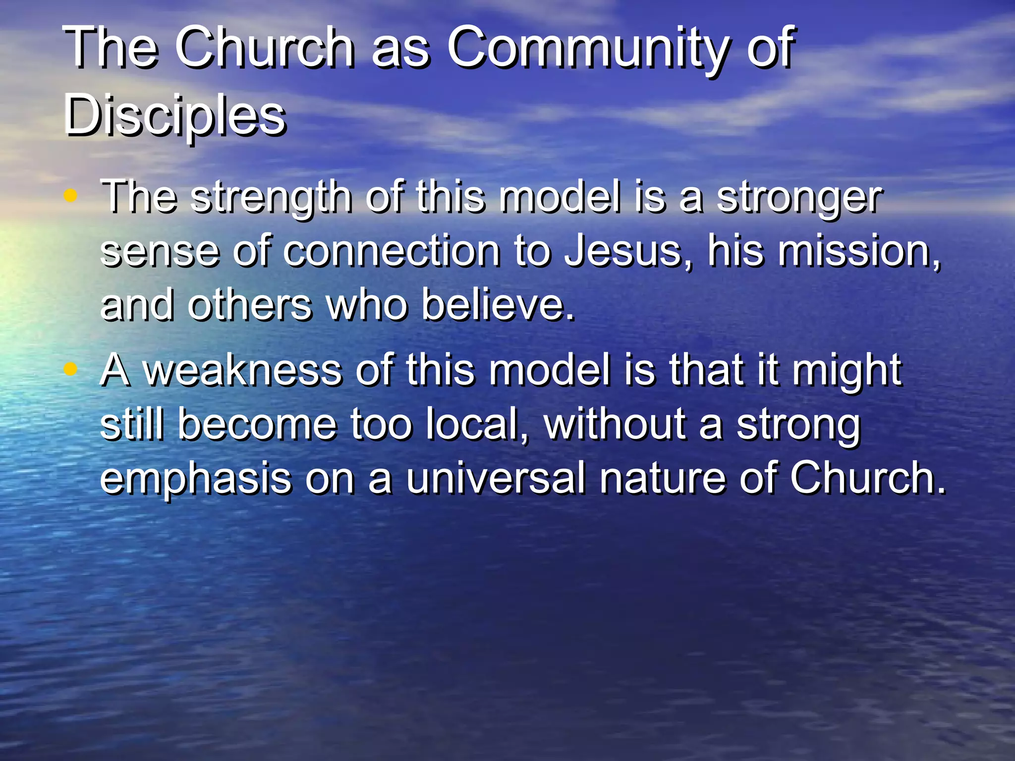 Models of the church | PPT