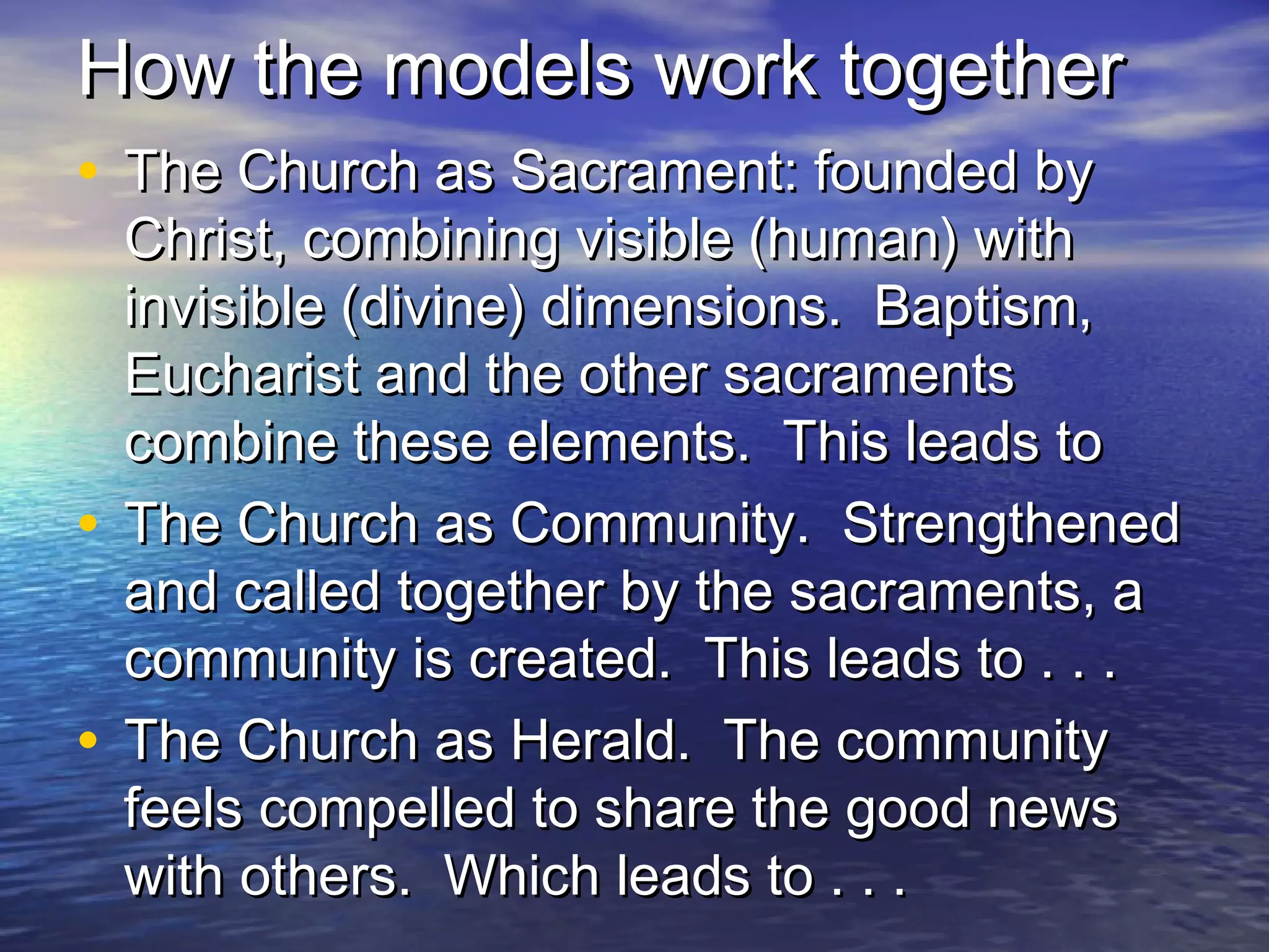 Models of the church | PPT