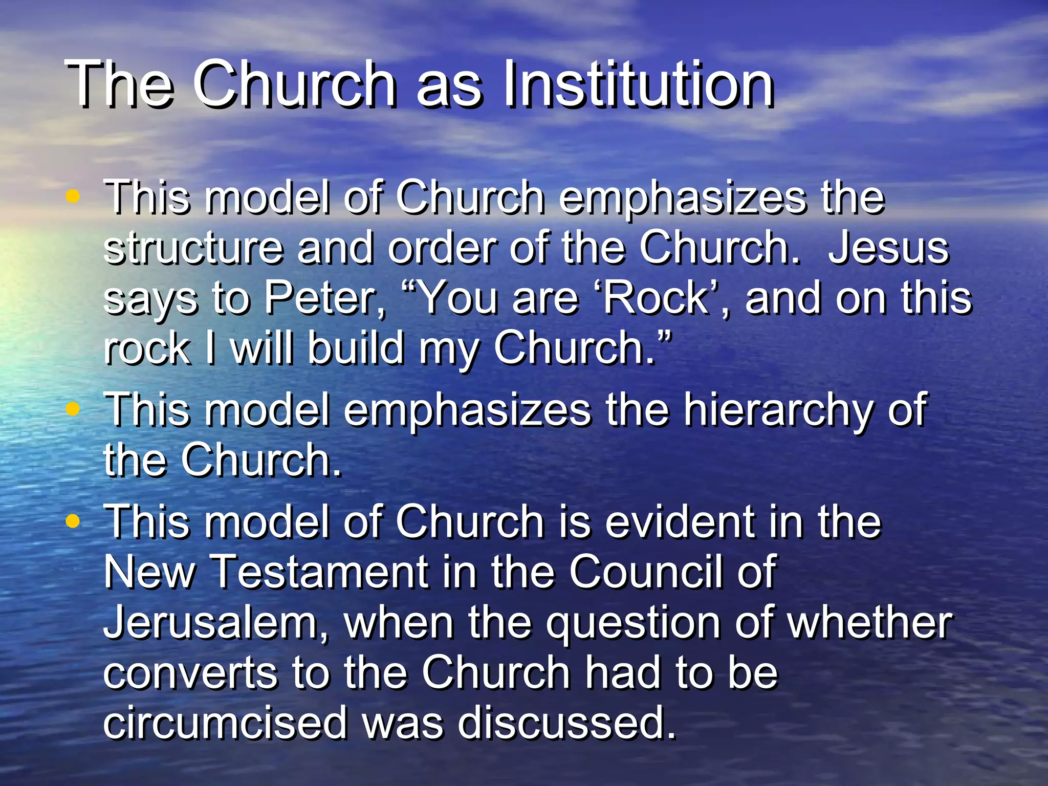 Models of the church | PPT