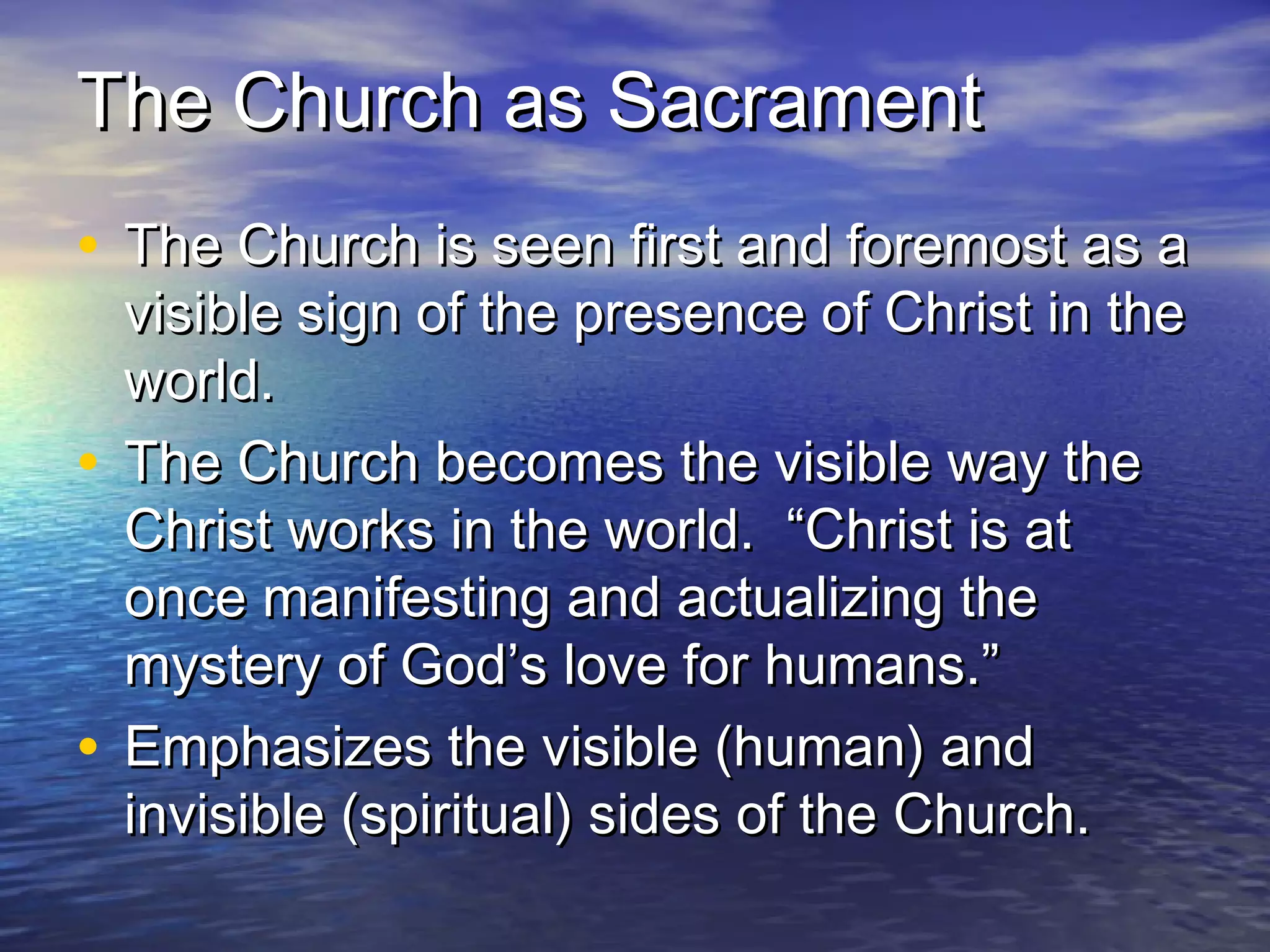 Models of the church | PPT