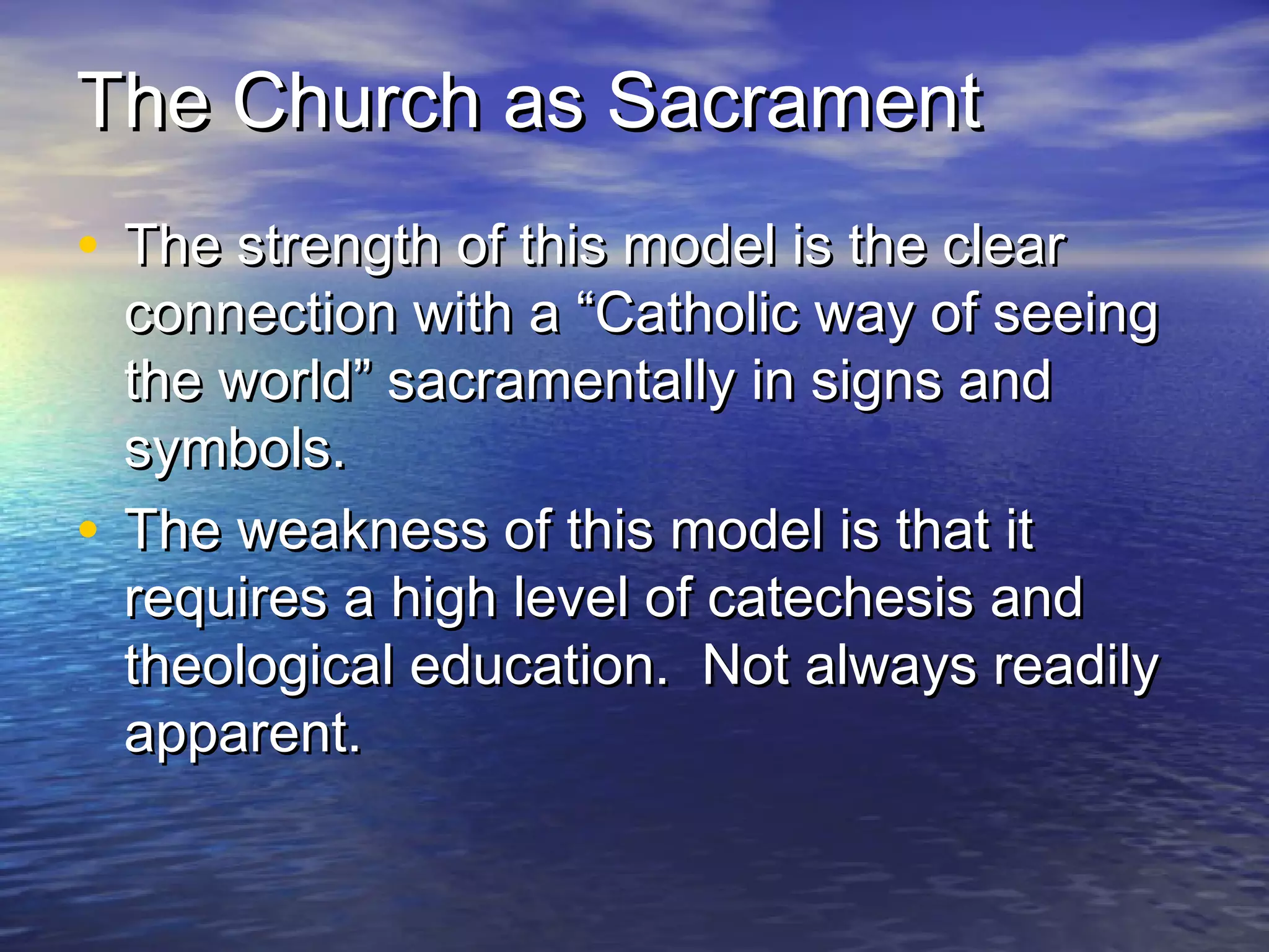 Models of the church | PPT