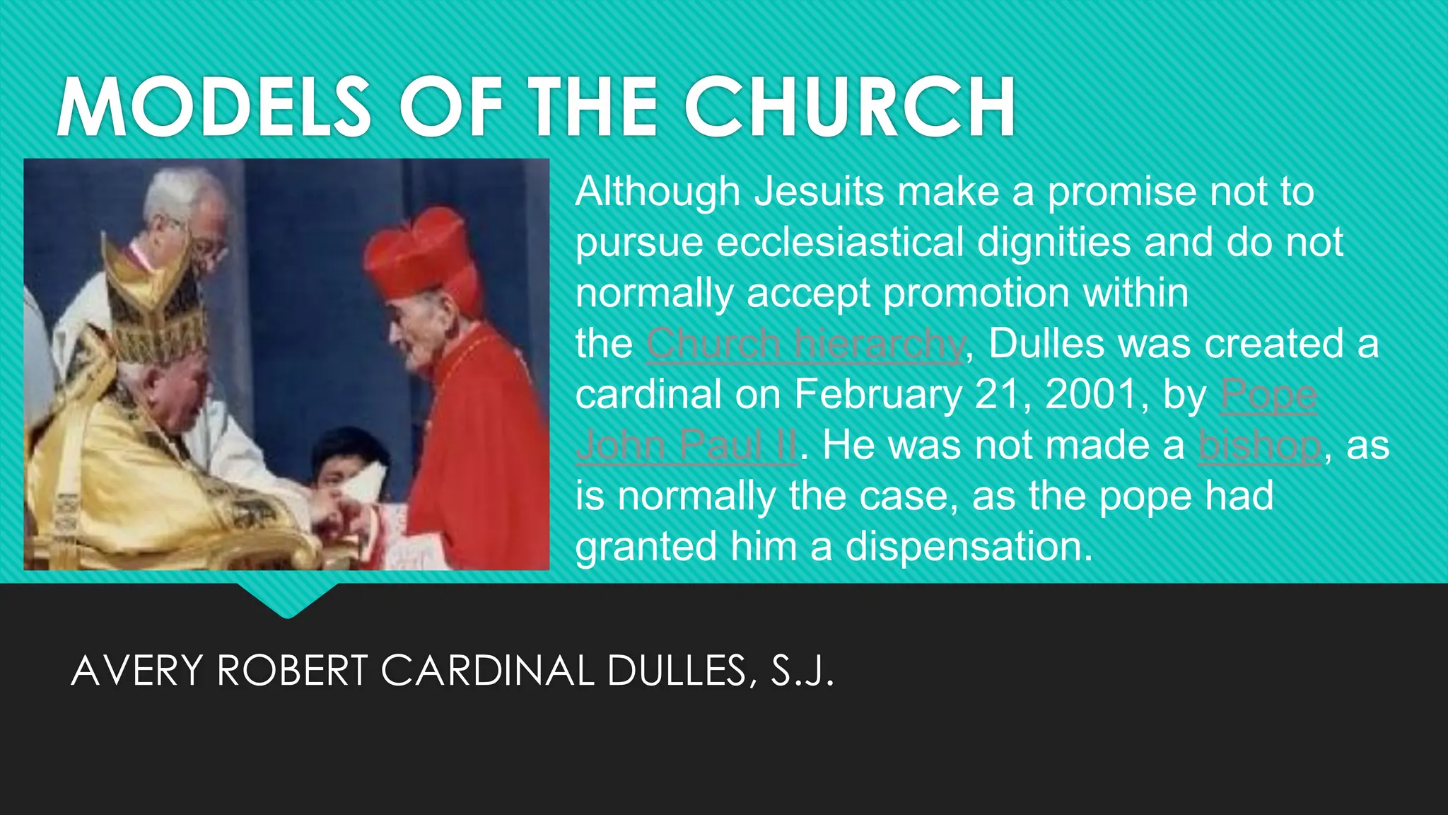 MODELS OF THE CHURCH ACCORDING TO CARDINAL AVERY DULLES SJ | PDF