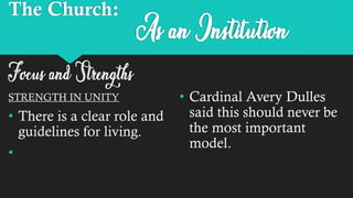 MODELS OF THE CHURCH ACCORDING TO CARDINAL AVERY DULLES SJ | PDF