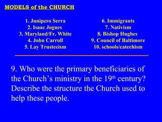 Models of the Church: Catholicism in America | PPT