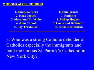 Models of the Church: Catholicism in America | PPT