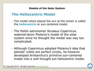 Different Models of the Solar System. Ppt | PPT