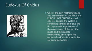 Early Models of the Universe | PPTX