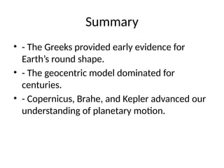 Models_of_the_Universe.pptx (greek to kepler) | PPTX