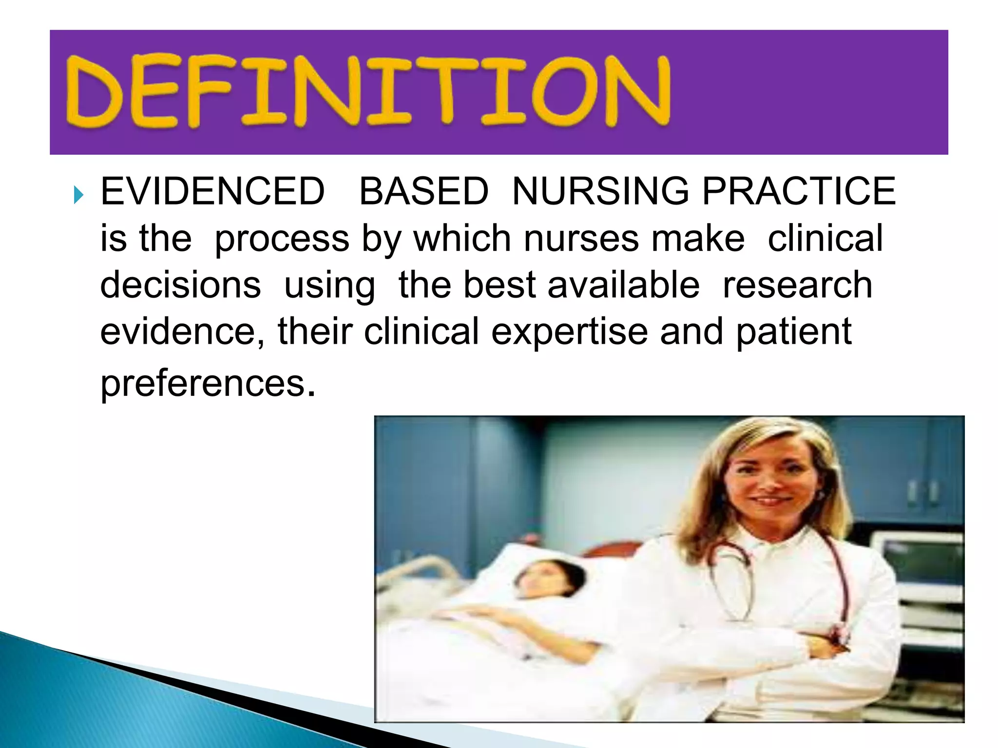 Evidence based nursing practice | PPTX