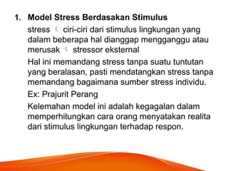 Model Stres dan Adaptasi keperawatan Jiwa | PPTX