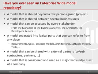 Modelio - Overcoming the Limitations of model repositories. by Philippe Desfray | PDF